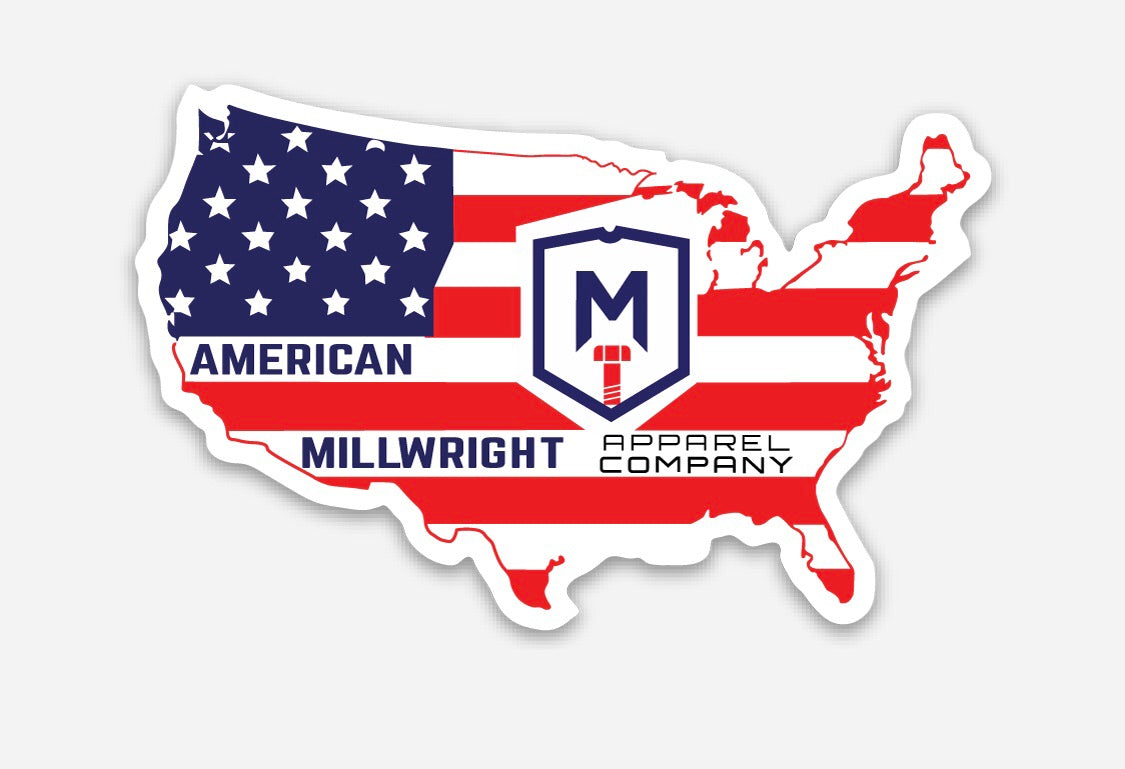 American Millwright Company Toolbox Sticker – AmericanBlueCollarCo.